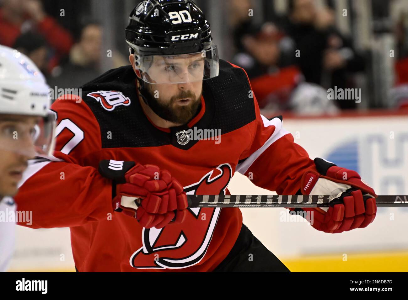 New Jersey Devils left wing Tomas Tatar (90) during the second period ...