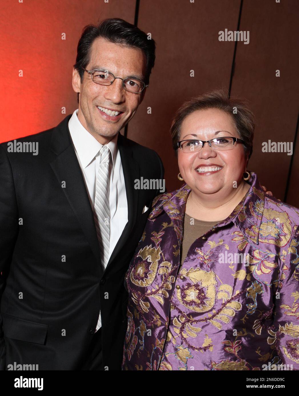 HOLLYWOOD, CA - MARCH 31: Actor David Ono (L) and Academy of Television ...