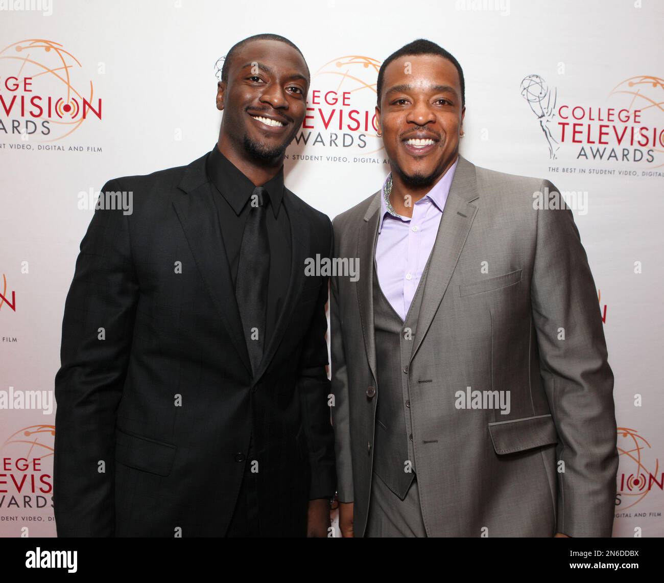 HOLLYWOOD, CA - MARCH 31: Actors Aldis Hodge (L), Russell Hornsby ...