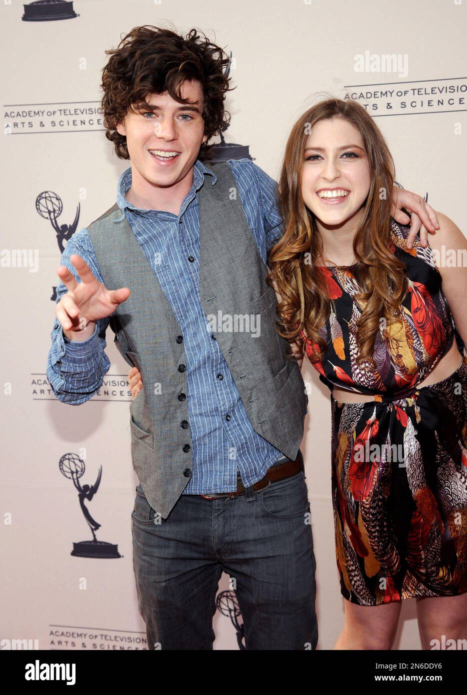 NORTH HOLLYWOOD, CA - MARCH 26: Actors Charlie McDermott (L) and Eden ...