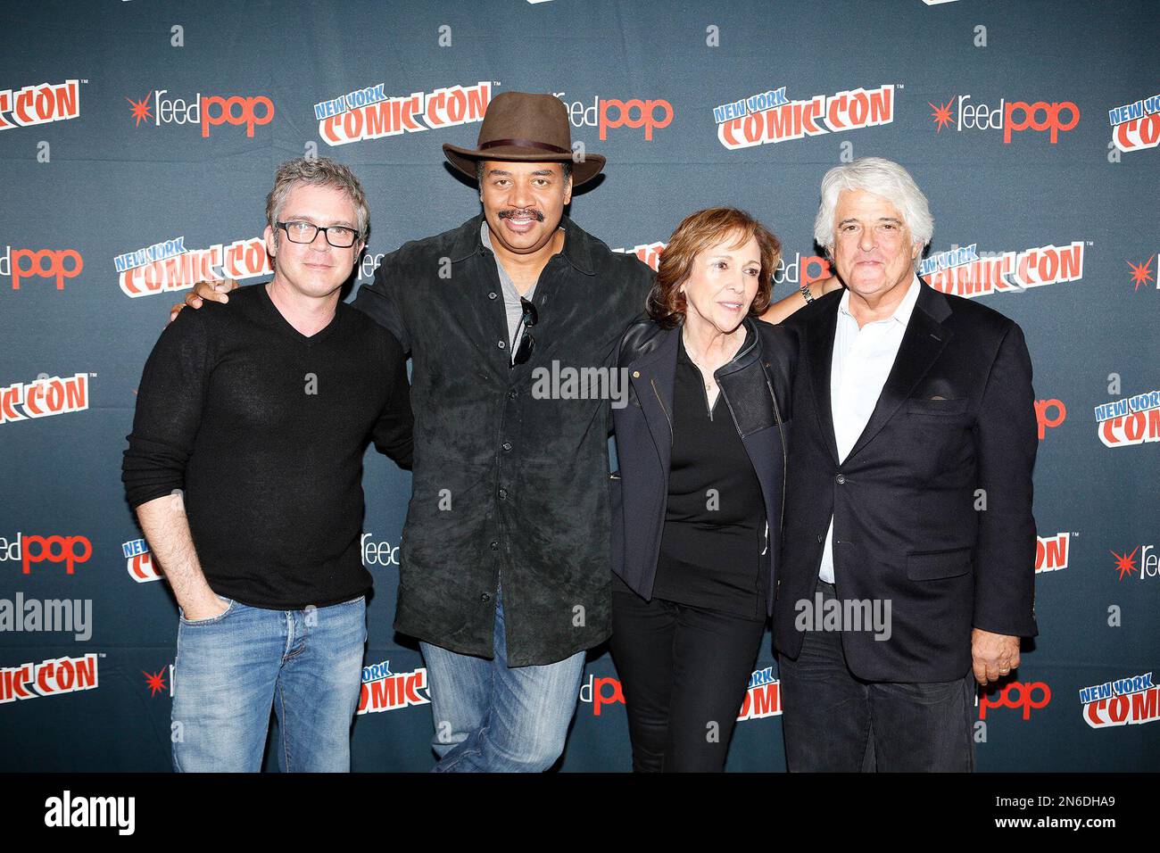 From left, Brannon Braga, Neil deGrasse Tyson, Ann Druyan, and Mitchell ...
