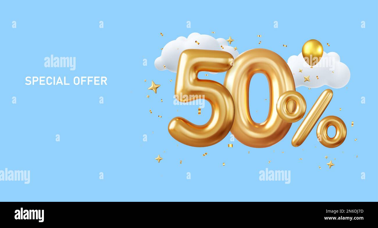50 percent discount voucher Stock Vector Images - Alamy