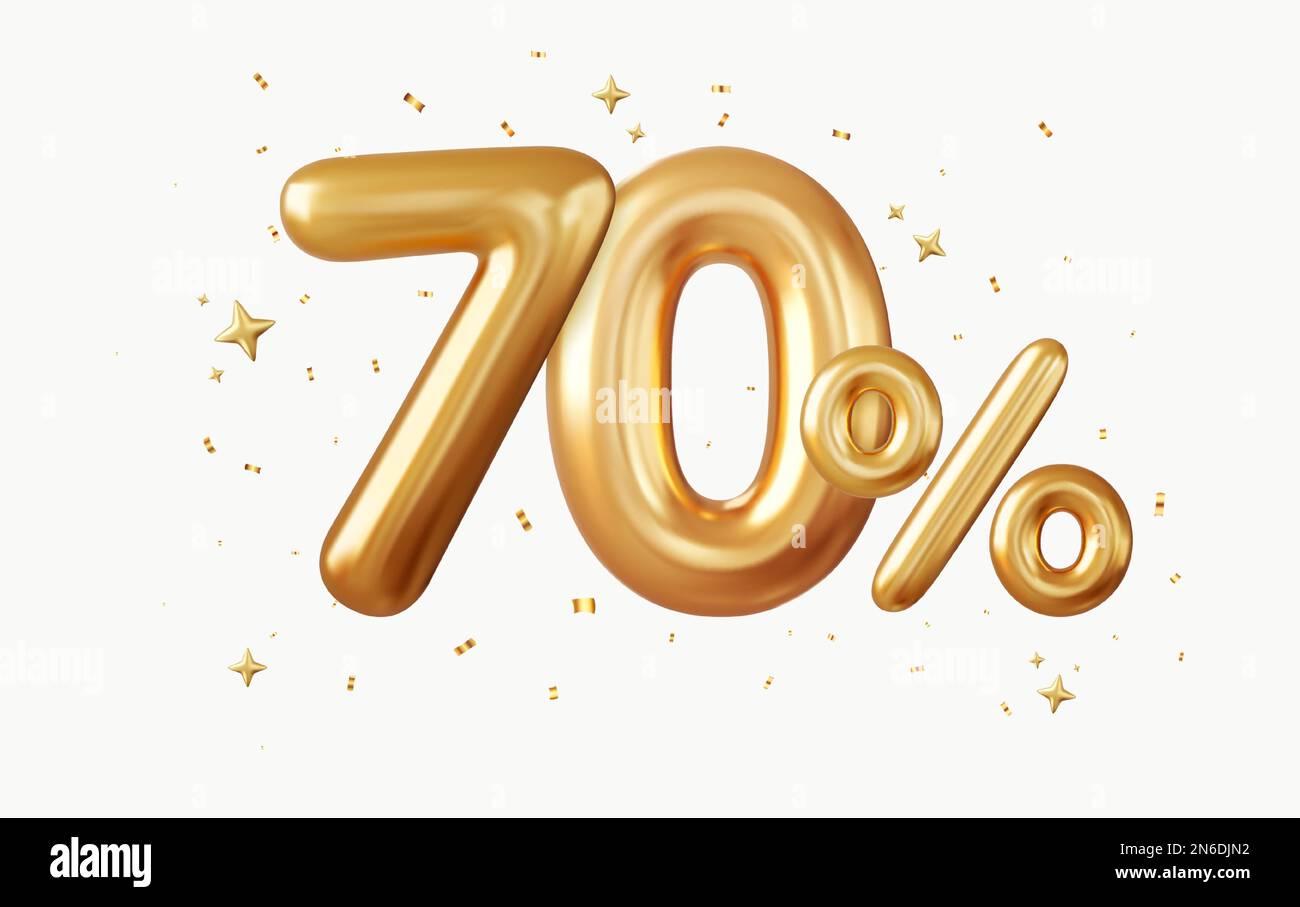 3d illustration 70 percent Stock Vector Images - Alamy