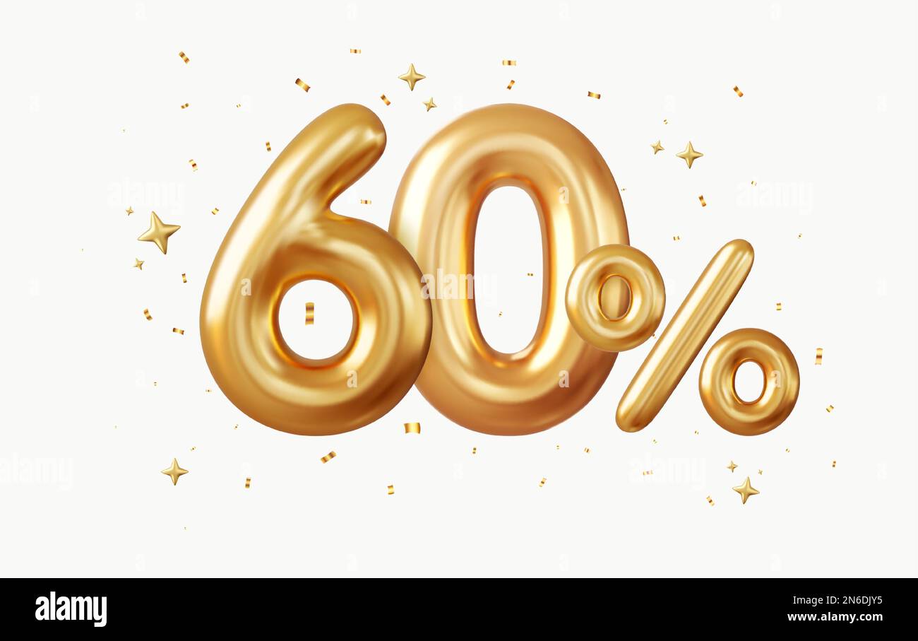 Discount 60 percent gold Stock Vector Images - Alamy