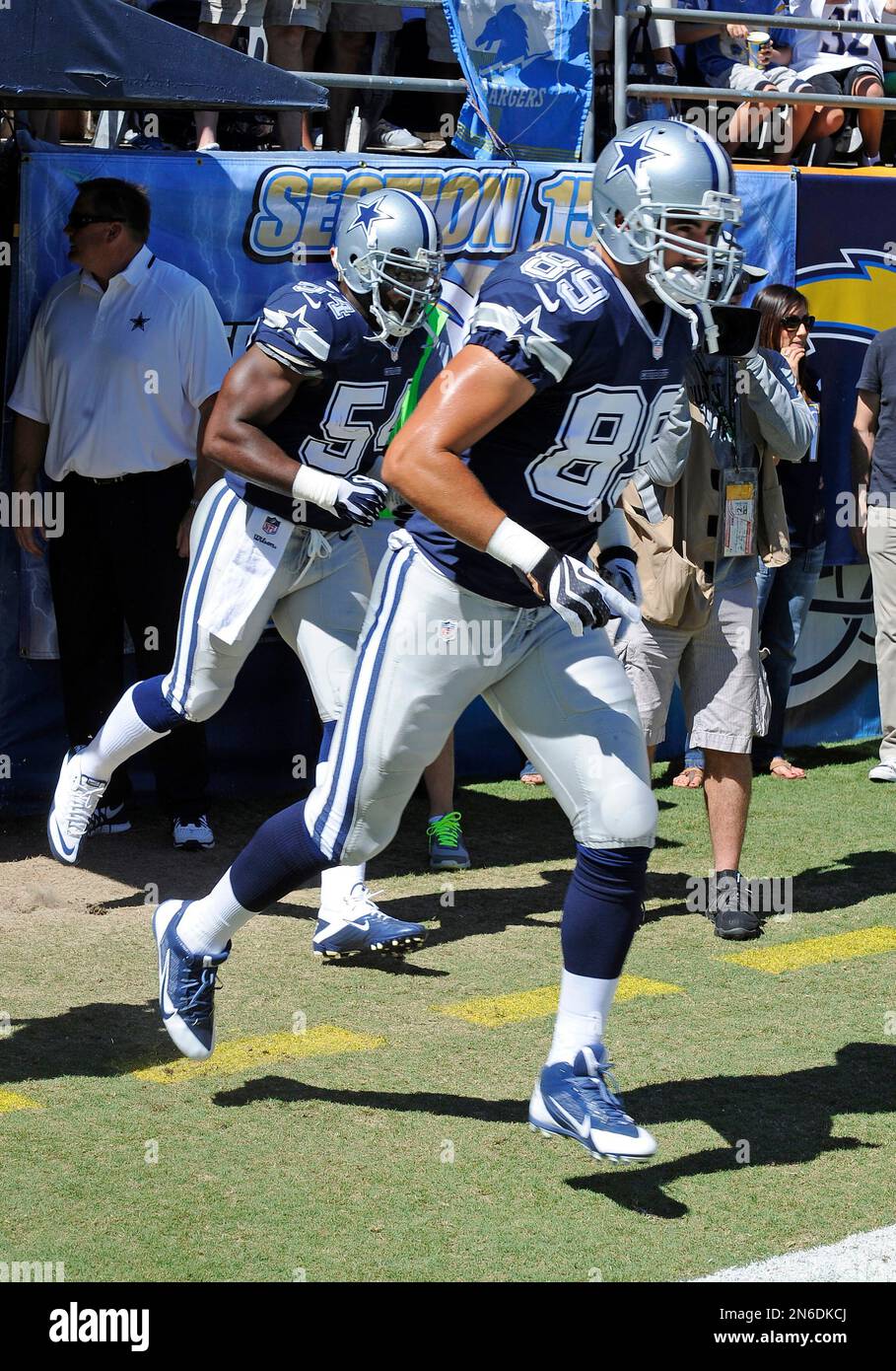 Dallas Cowboys tight end (89) Gavin Escobar takes the field before a ...