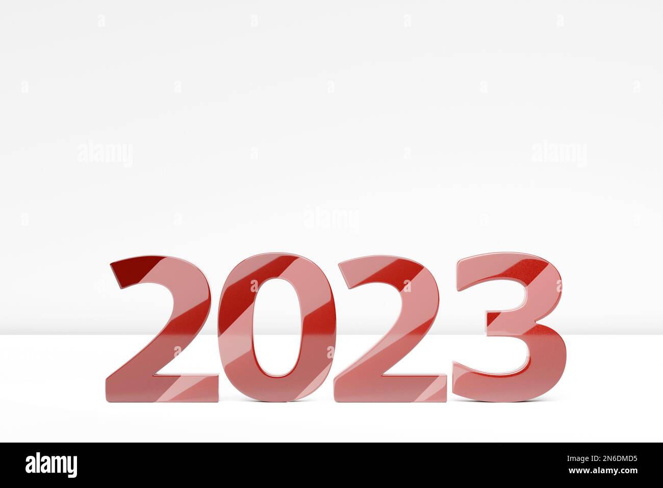 3D illustration inscription 2023 on a white background. Changeability ...