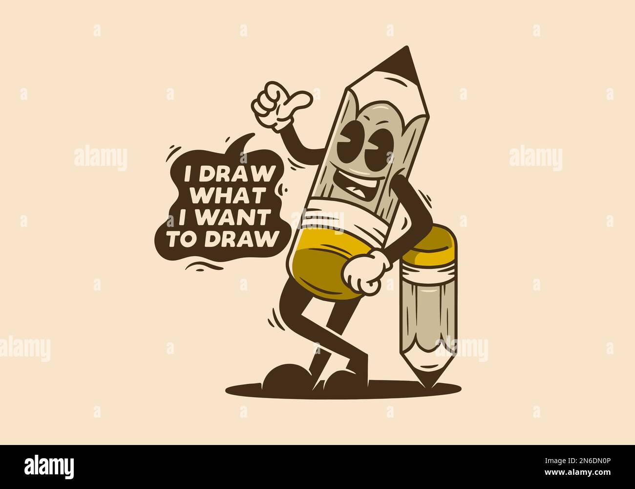 Eraser school character color Stock Vector Images - Alamy