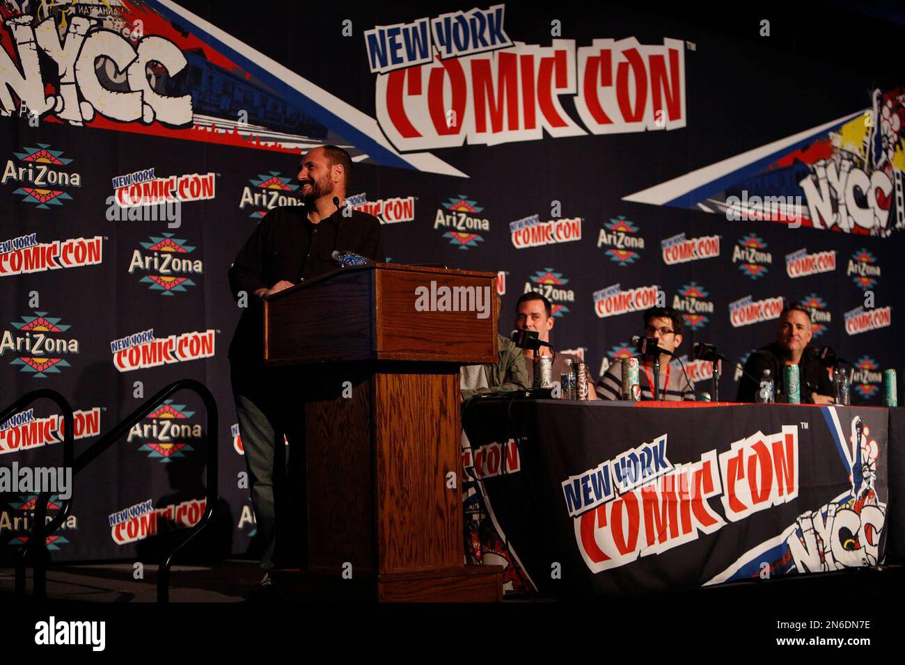 From left, Loren Bouchard, John Roberts, Dan Mintz, and Larry Murphy ...