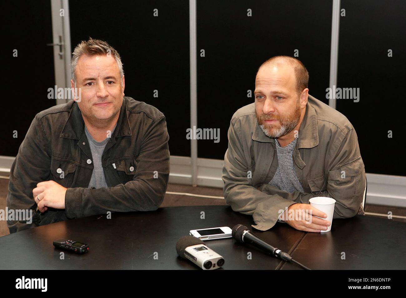 From left, Larry Murphy and H. Jon Benjamin participate in FOX's "Bob's ...