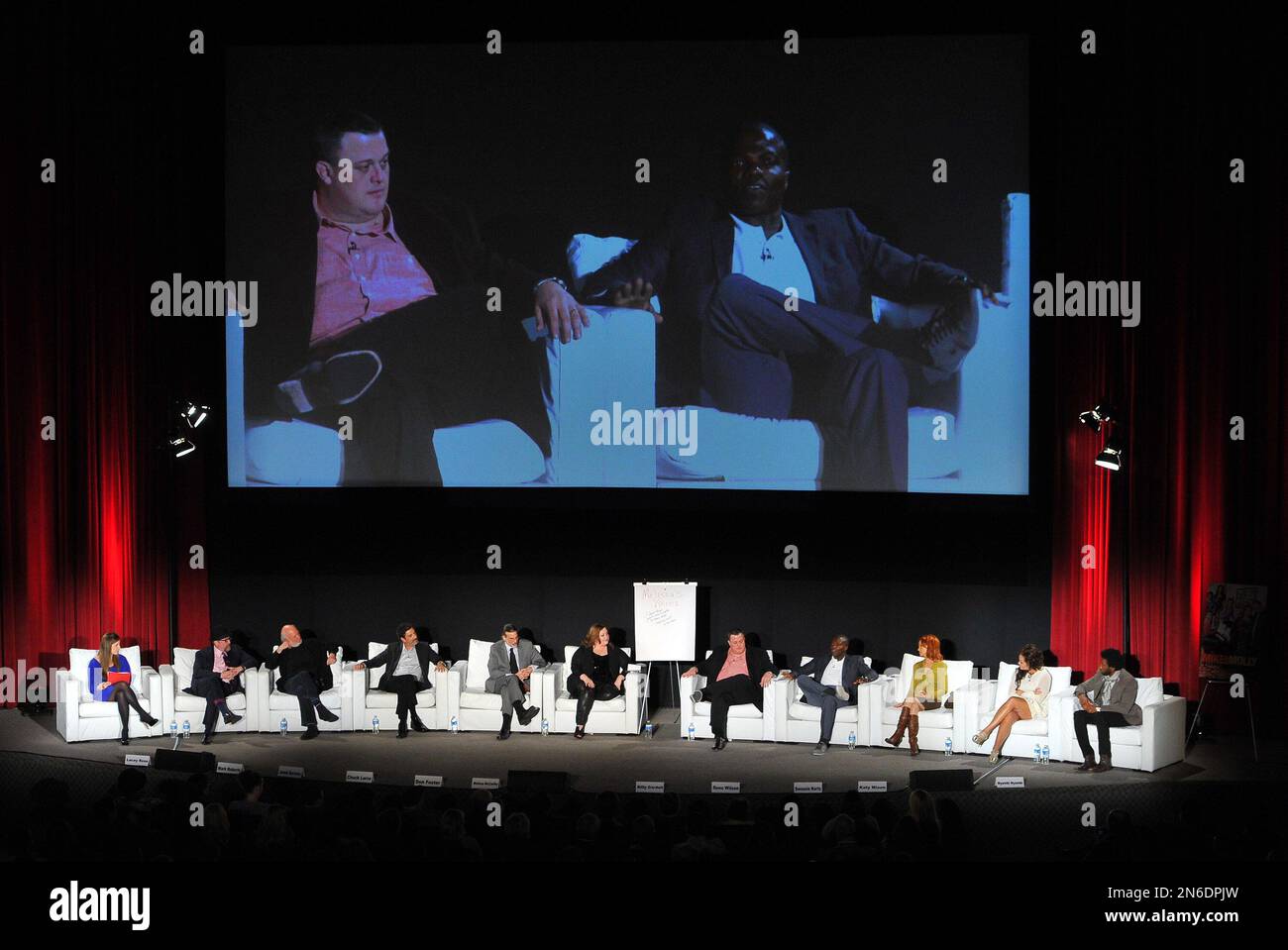 NORTH HOLLYWOOD, CA - March 8: (L-R) Moderator Lacey Rose, creator ...