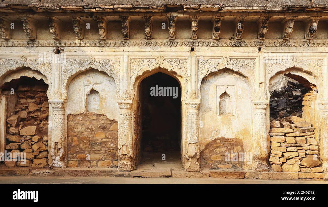 Ruins of Rani Mahal, Kalinjar Fort, Banda, Uttar Pradesh, India Stock ...