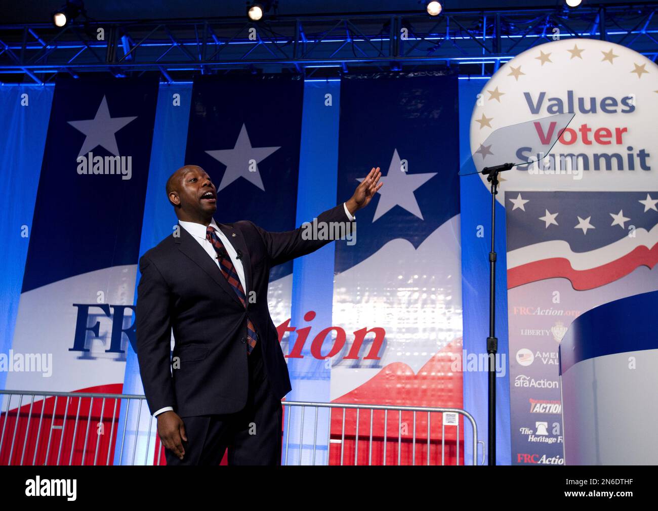 Sen. Tim Scott R-S.C. speaks during the Values Voter Summit, held by ...