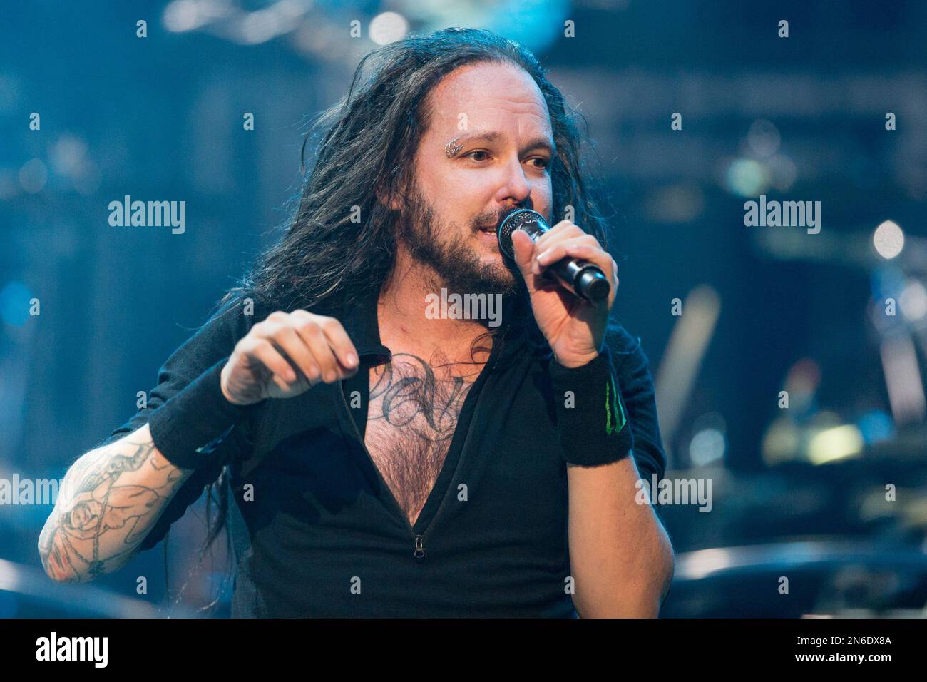 Vocalist Jonathan Davis of Korn performs in concert at The Wiltern on ...