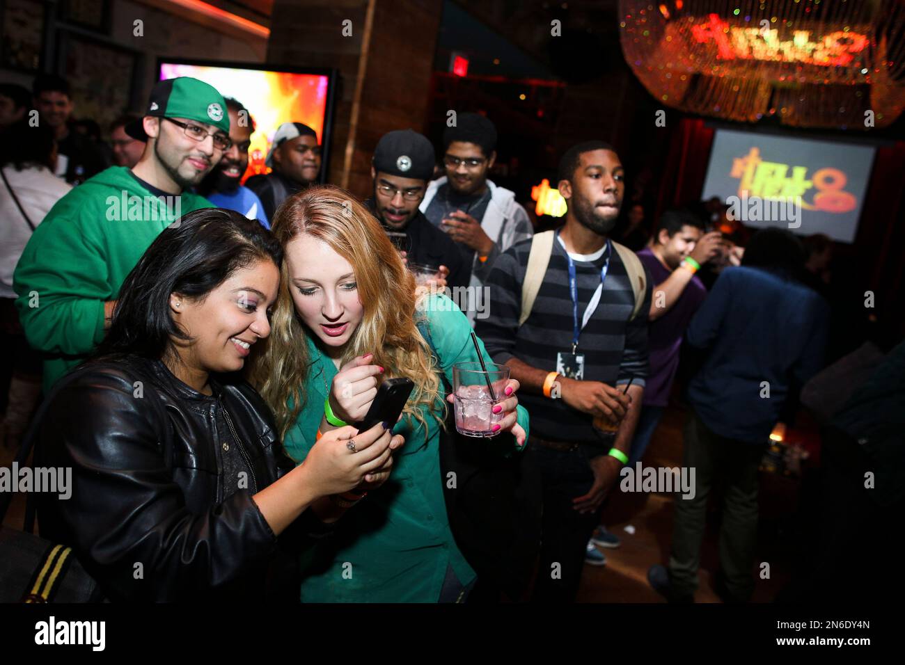 Guest mingle during the Hello Hero Cosplay Bash at the Hudson Terrace ...
