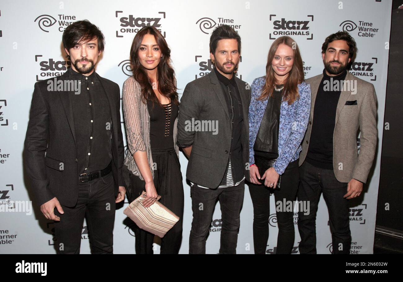 From left, actors Blake Riston, Carolina Guerra, Tom Riley, Laura ...