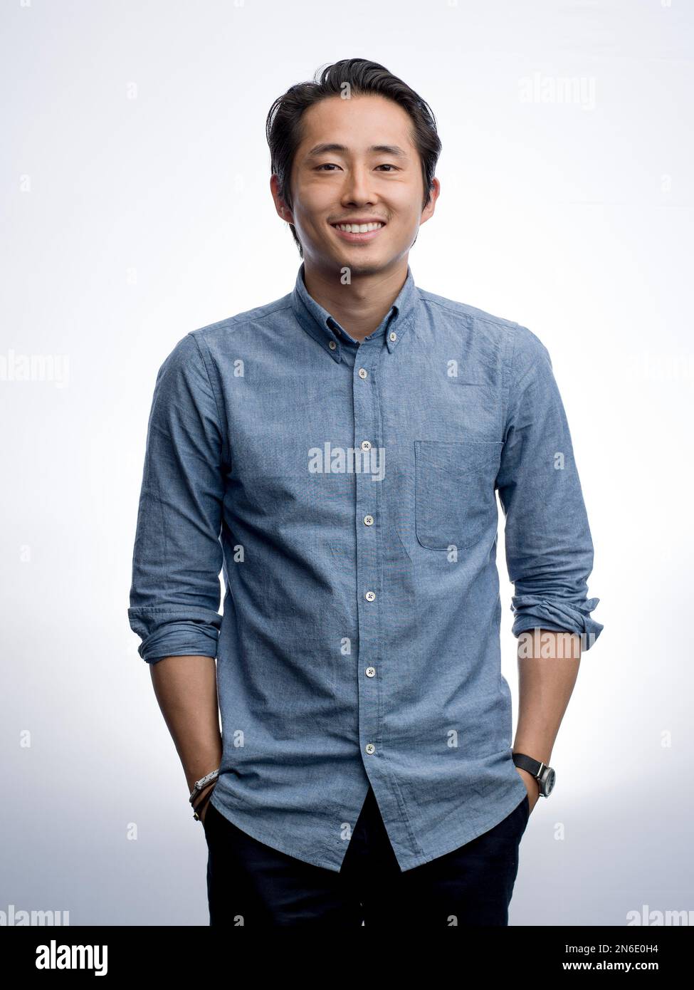 Actor from the AMC Network series "The Walking Dead," Steve Yeun poses ...