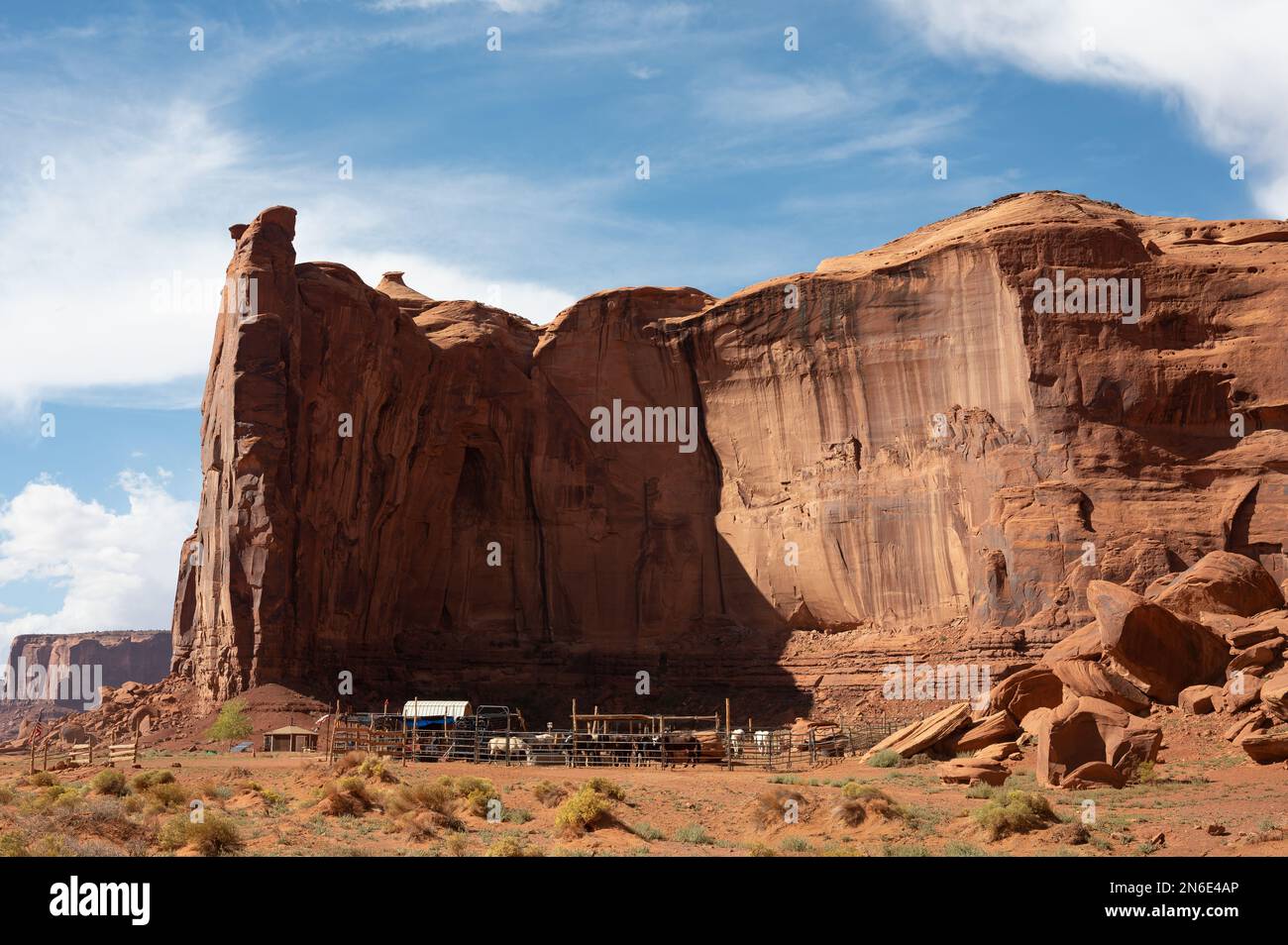 An aerial view of desert landscape with rock formations Stock Photo - Alamy