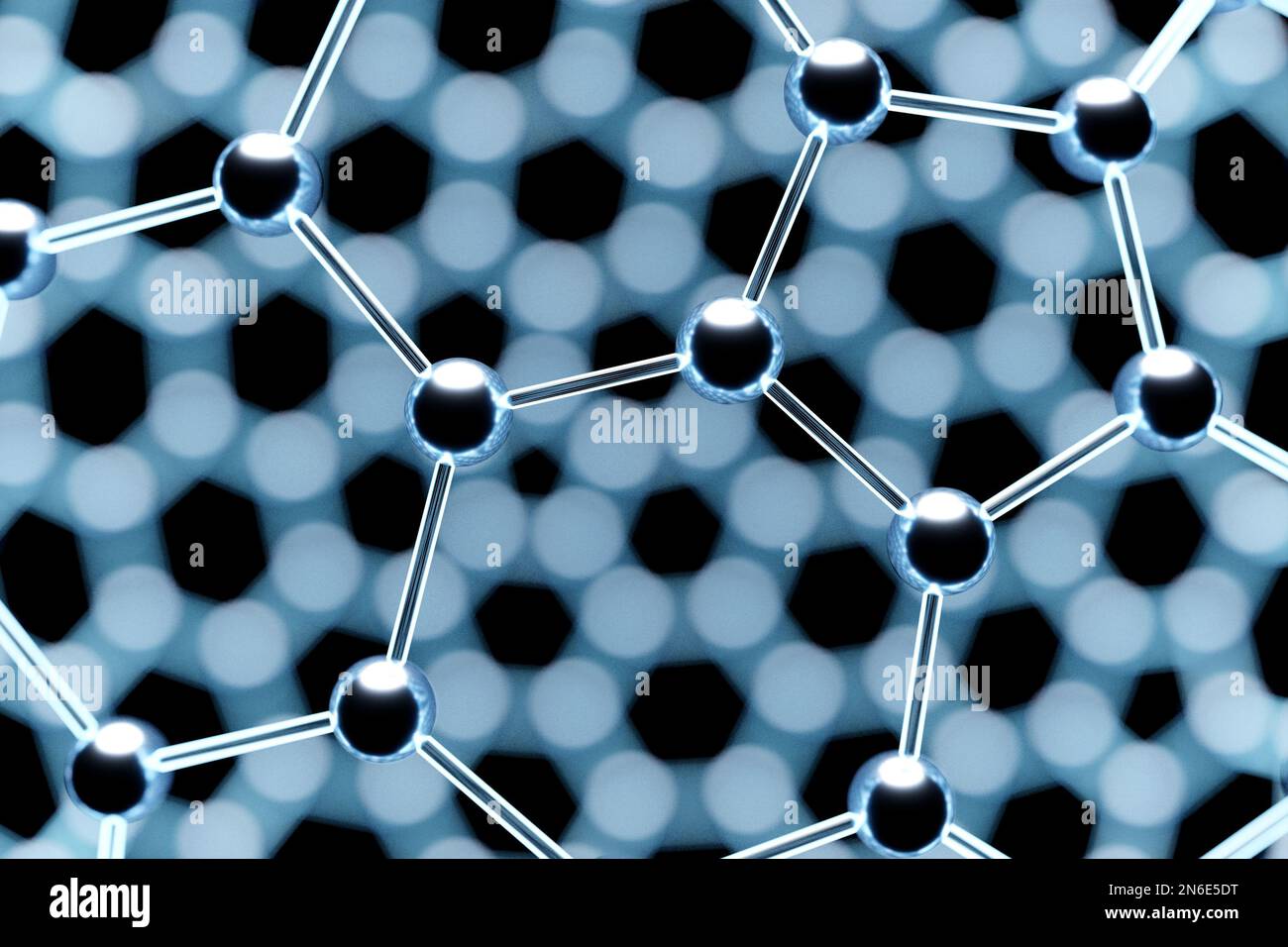 3d illustration of a abstract 3d polygonal molecule. Medical science ...
