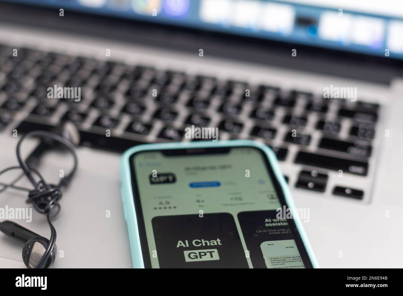 ChatGPT Open AI chatbot website on a smartphone. Kyiv, Ukraine ...