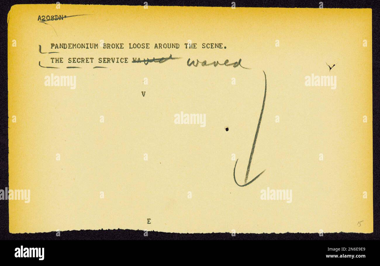 Associated Press "A" wire copy edited for the teletypesetter circuit ...