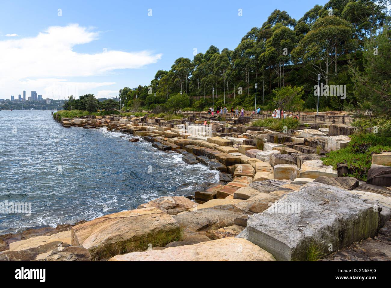 Nawi Cove on the southern side of Barangaroo Reserve in Sydney ...
