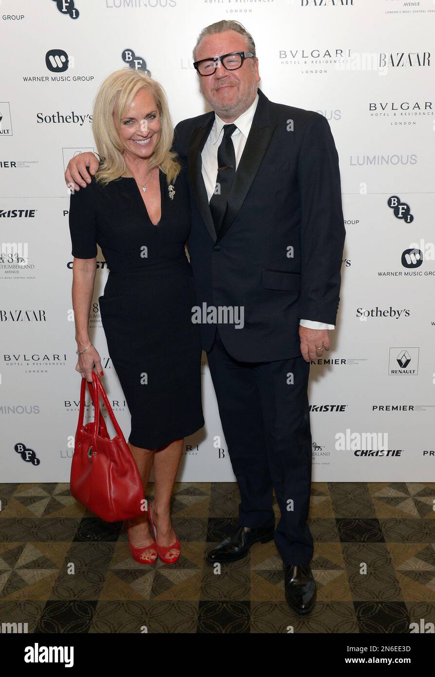 English actor Ray Winstone and wife Elaine Winstone poses for the ...