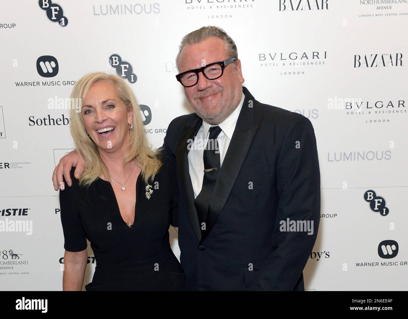 English actor Ray Winstone and wife Elaine Winstone poses for the ...