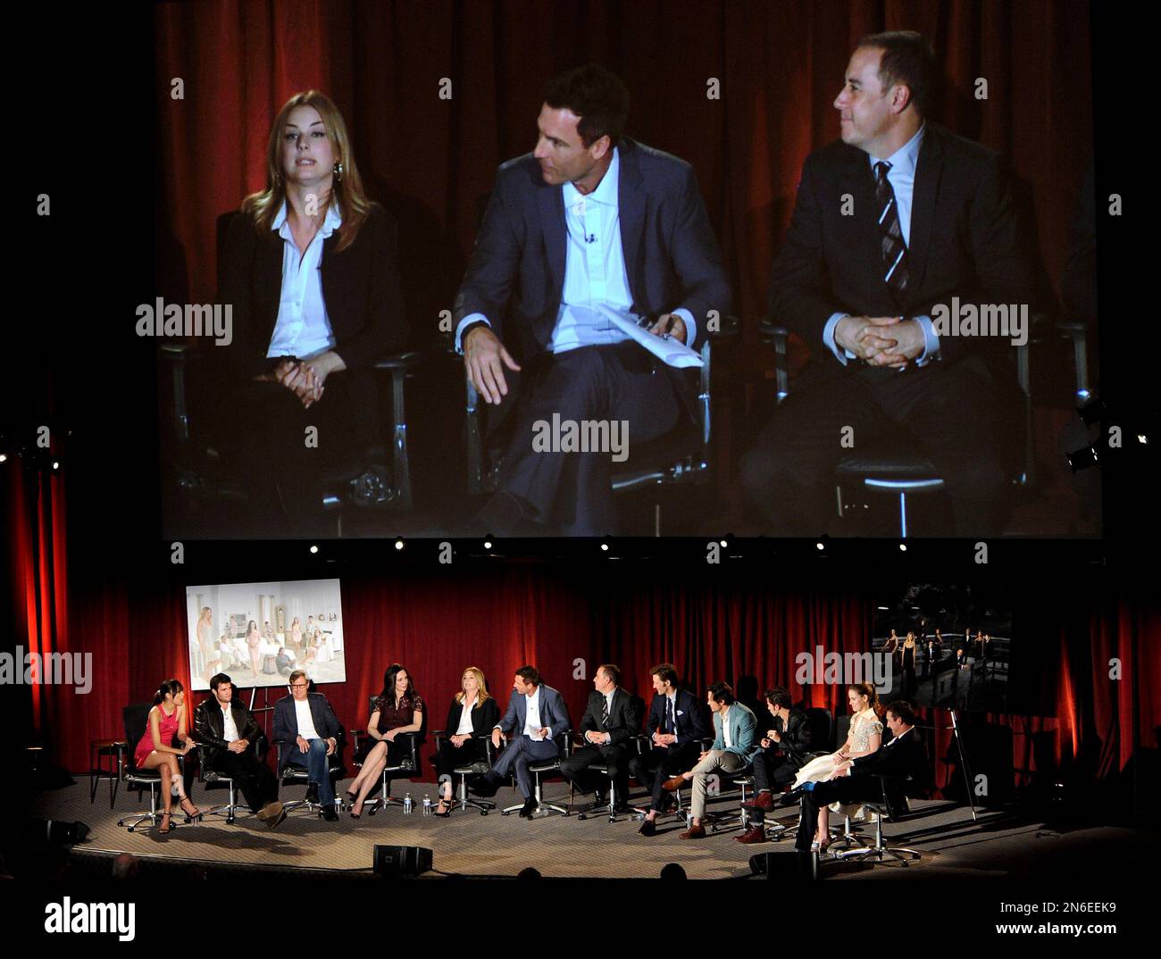 NORTH HOLLYWOOD, CA - MARCH 4: (L-R) Ashley Madekwe, Josh Bowman, Henry ...