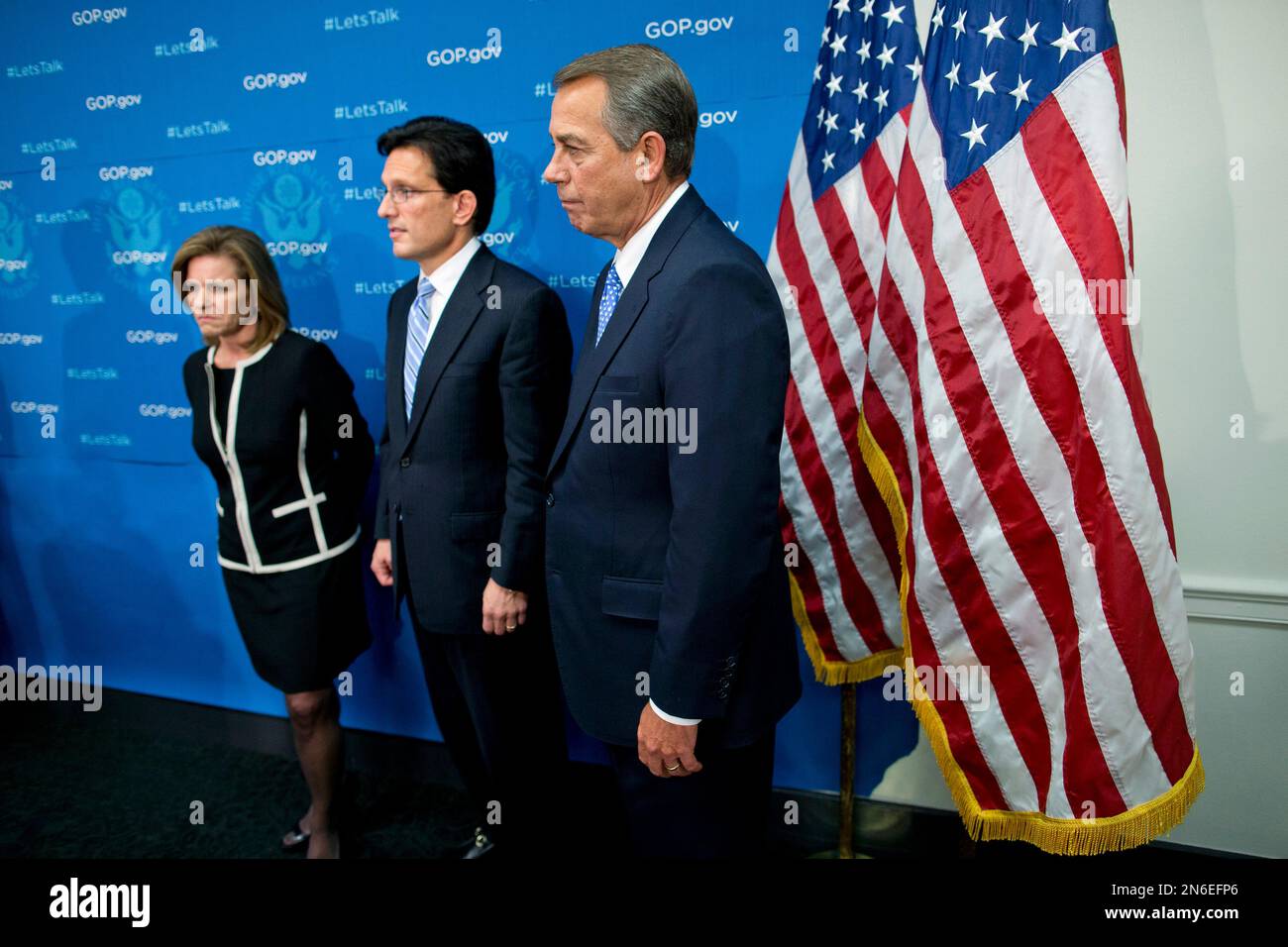 From left, Rep. Lynn Jenkins, R-Kansas, House Majority Leader Eric ...