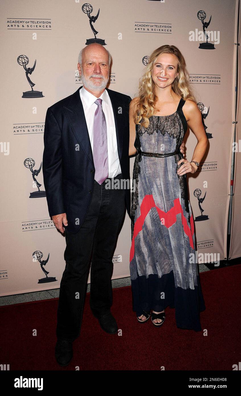 From left, honoree James Burrows and daughter Paris Burrows arrive at ...