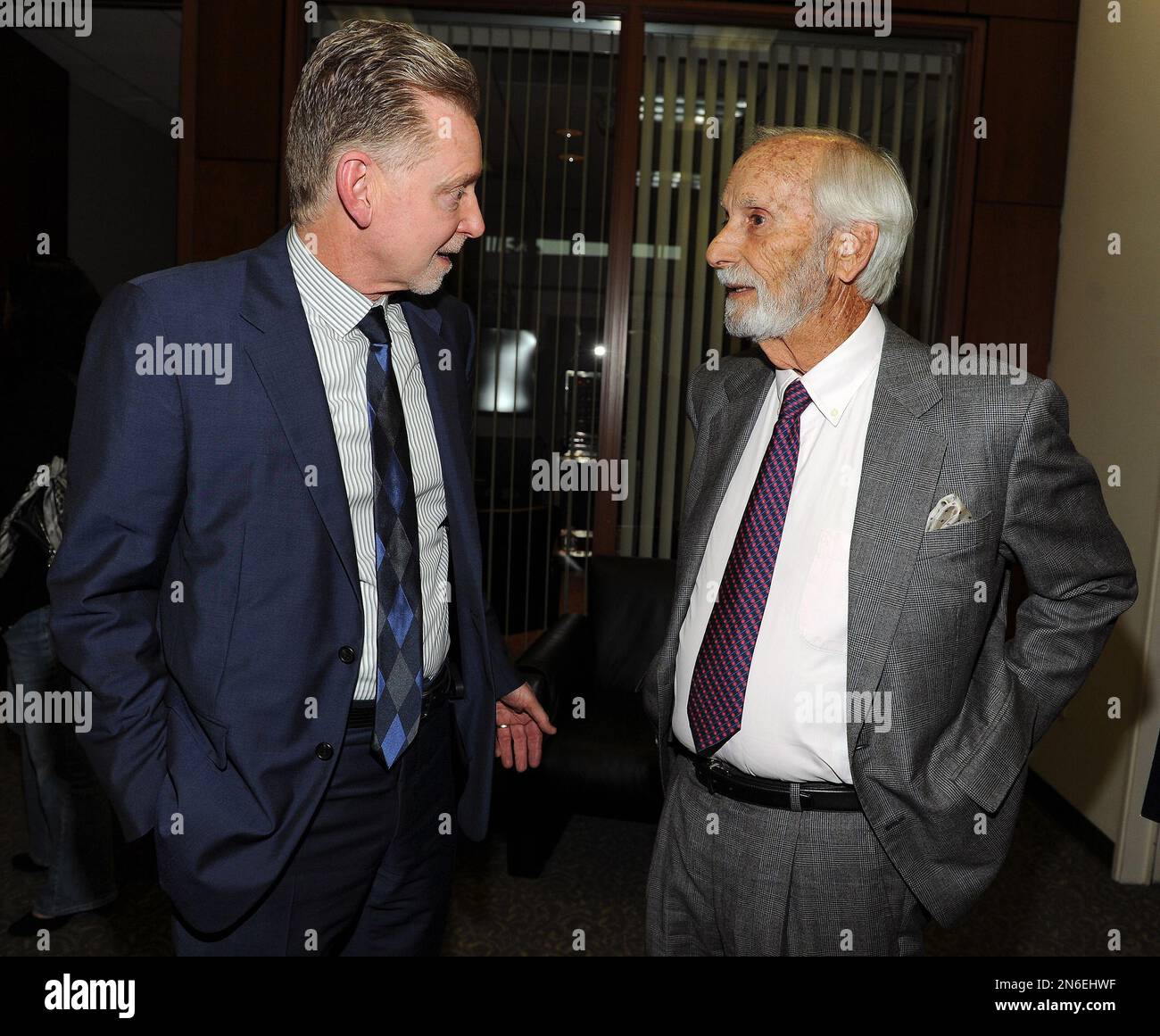 From left, former president NBC Entertainment Warren Littlefield and ...