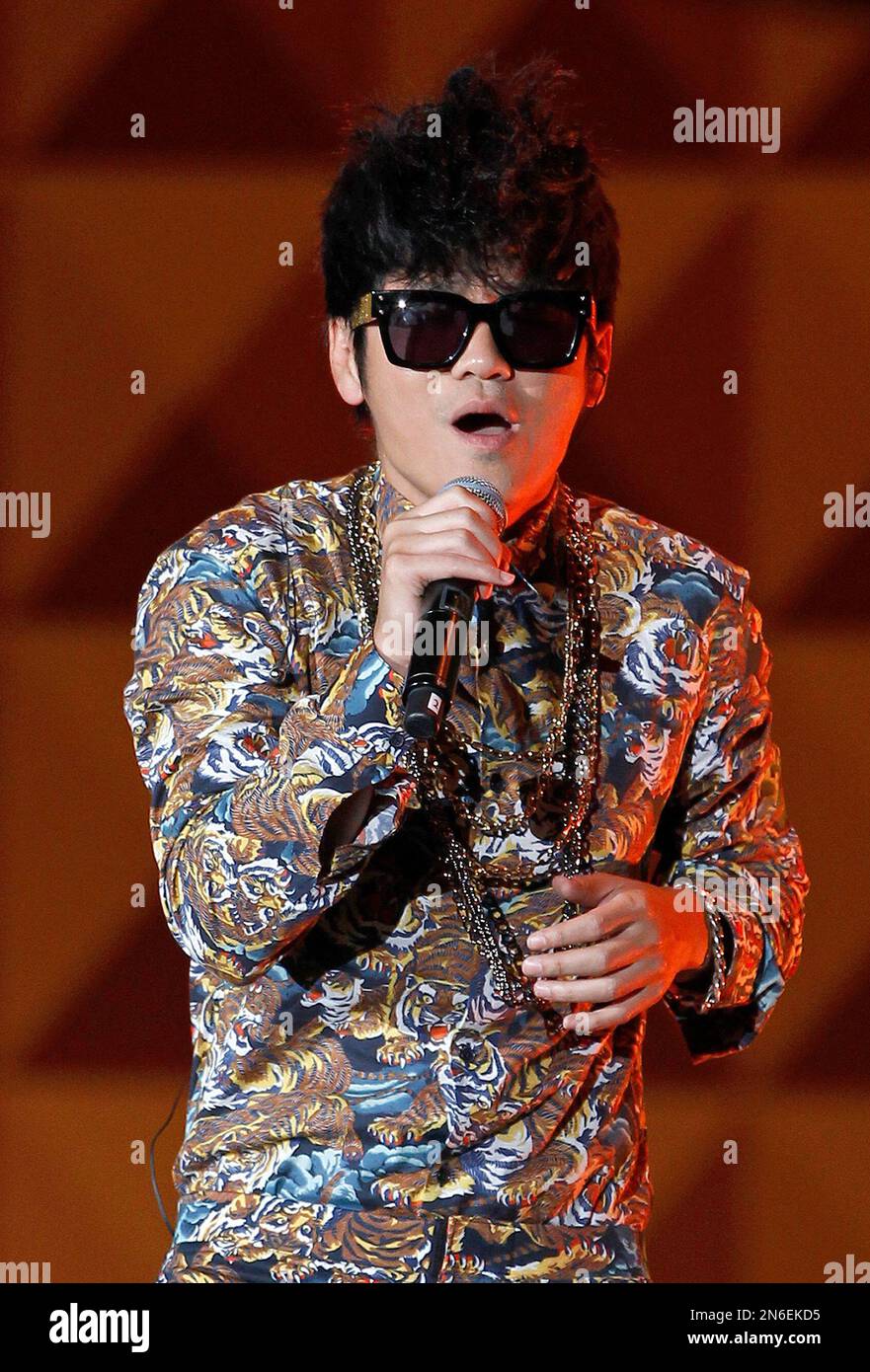 Malaysian singer Gary Chaw performs during the 13th Global Chinese ...