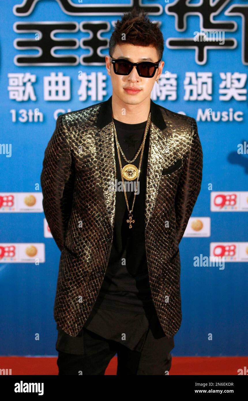 Taiwanese singer Wilber Pan poses for photographers on the red carpet ...