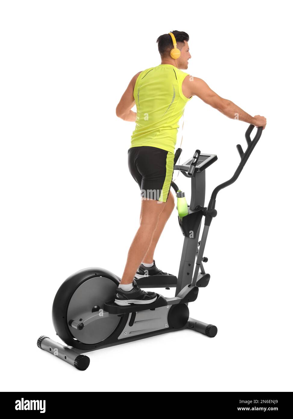 Man gym running machine Cut Out Stock Images & Pictures - Alamy