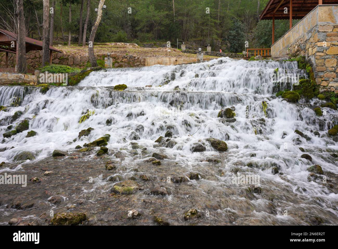 Long Exposure River Landscape During Fall Season Stock Photo - Alamy