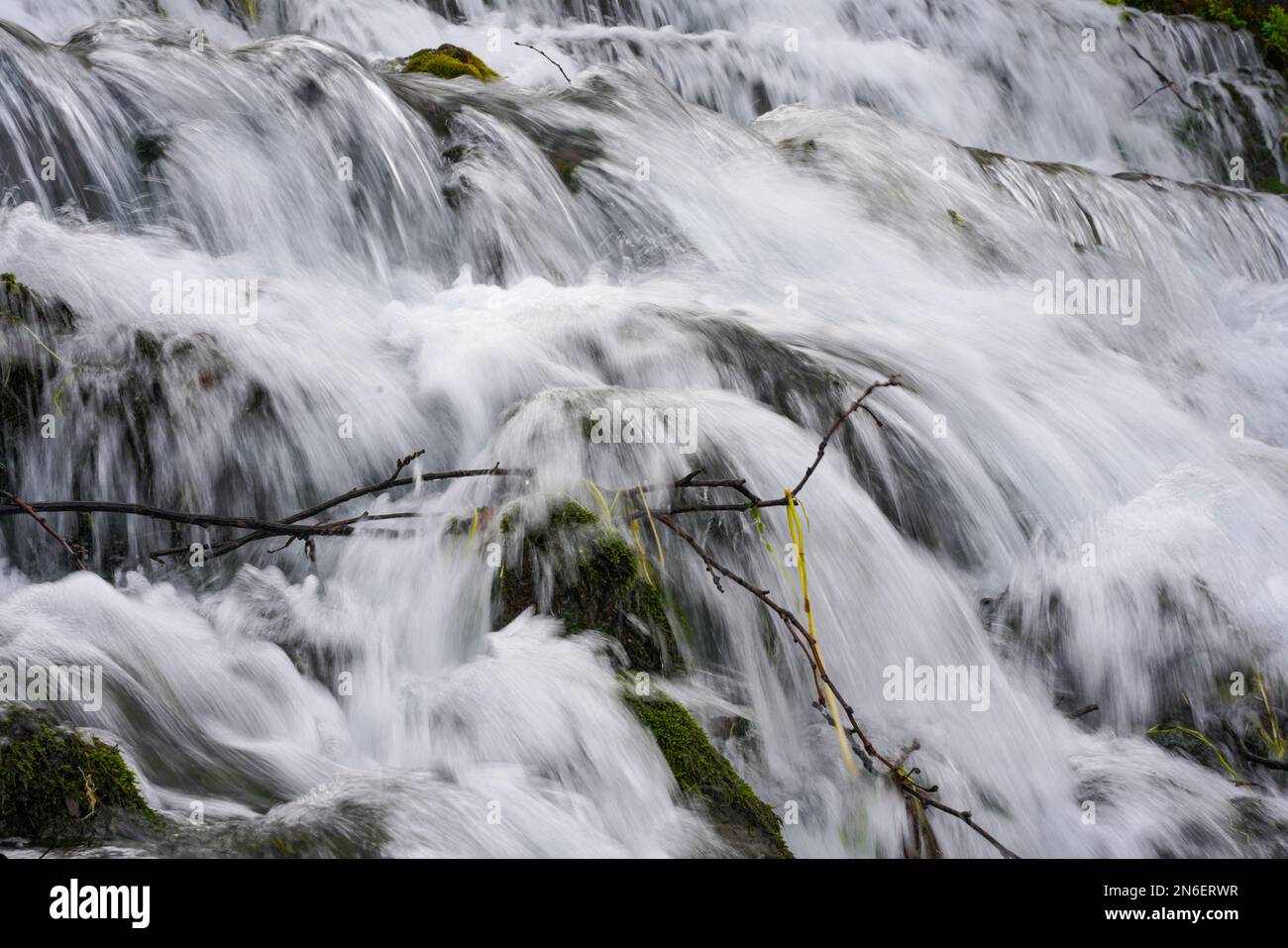 Long Exposure River Landscape During Fall Season Stock Photo - Alamy