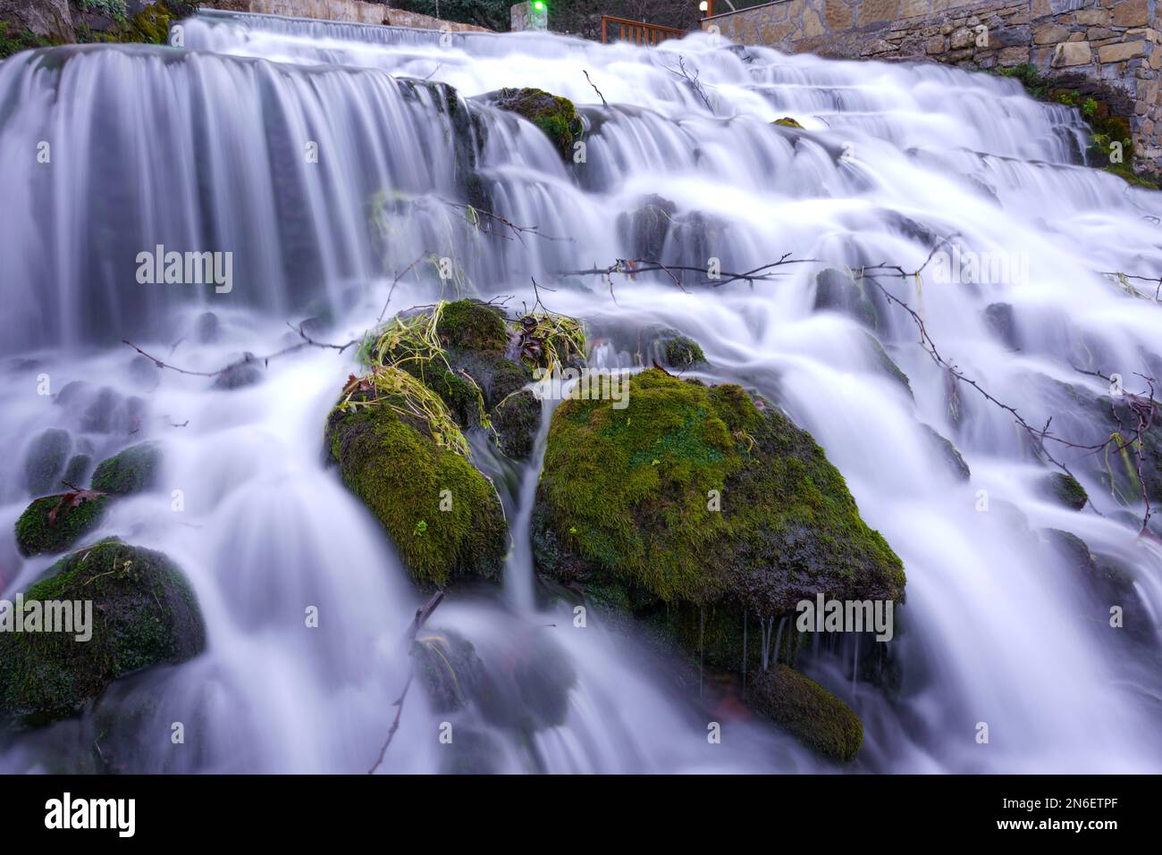 Long Exposure River Landscape During Fall Season Stock Photo - Alamy