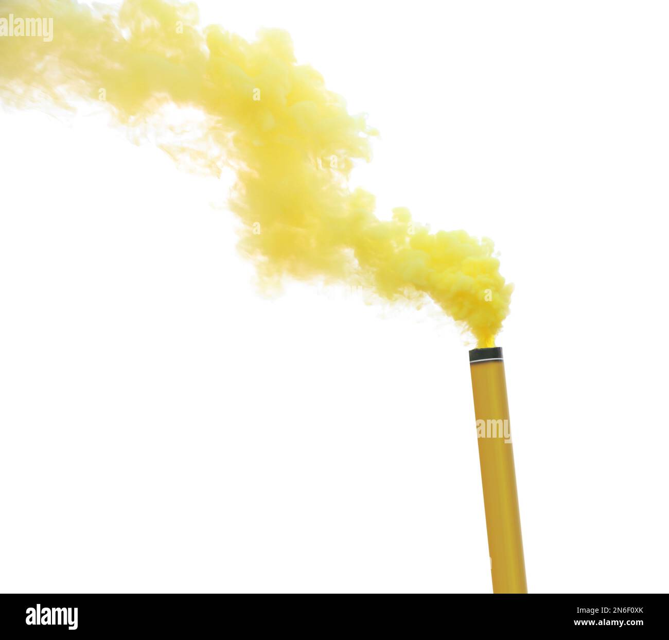 Woman yellow smoke bomb hi-res stock photography and images - Alamy