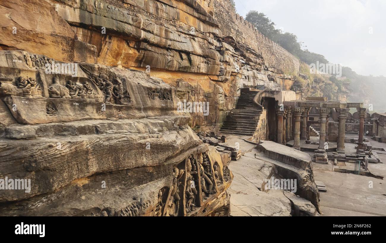 Outside View of Nilkanth Temple, Kalinjar Fort, Banda, Uttar Pradesh ...