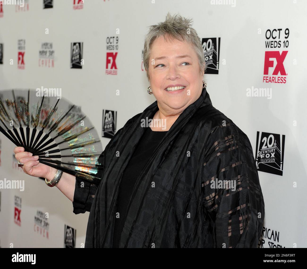 Actor Kathy Bates arrives at American Horror Story: Coven Premiere ...