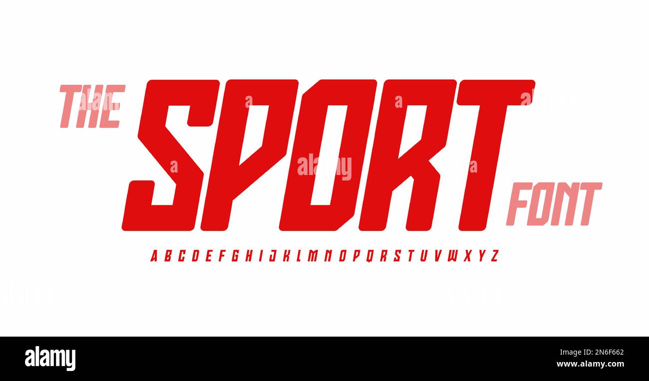 Sport cool alphabet, modern tall strong sans letters, sturdy italic ...