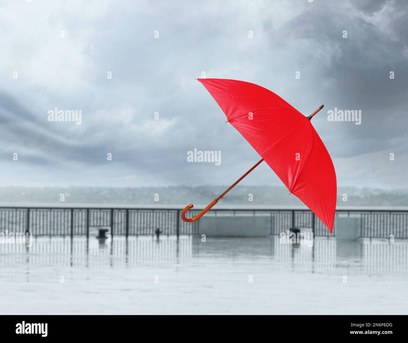 Wind blown umbrella hi-res stock photography and images - Alamy