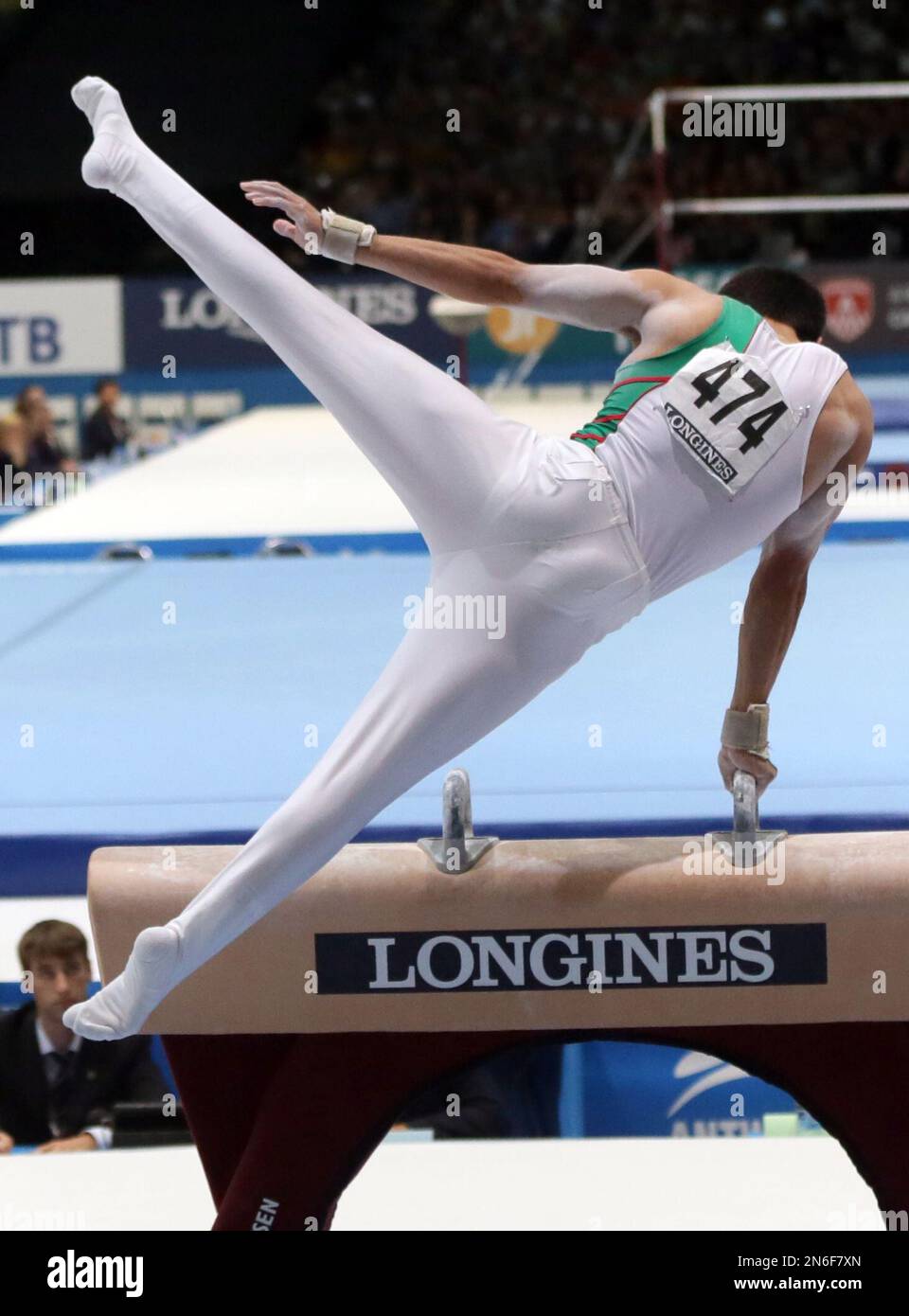 Mexico's Daniel Corral Barron competes on the pommel horse during the ...