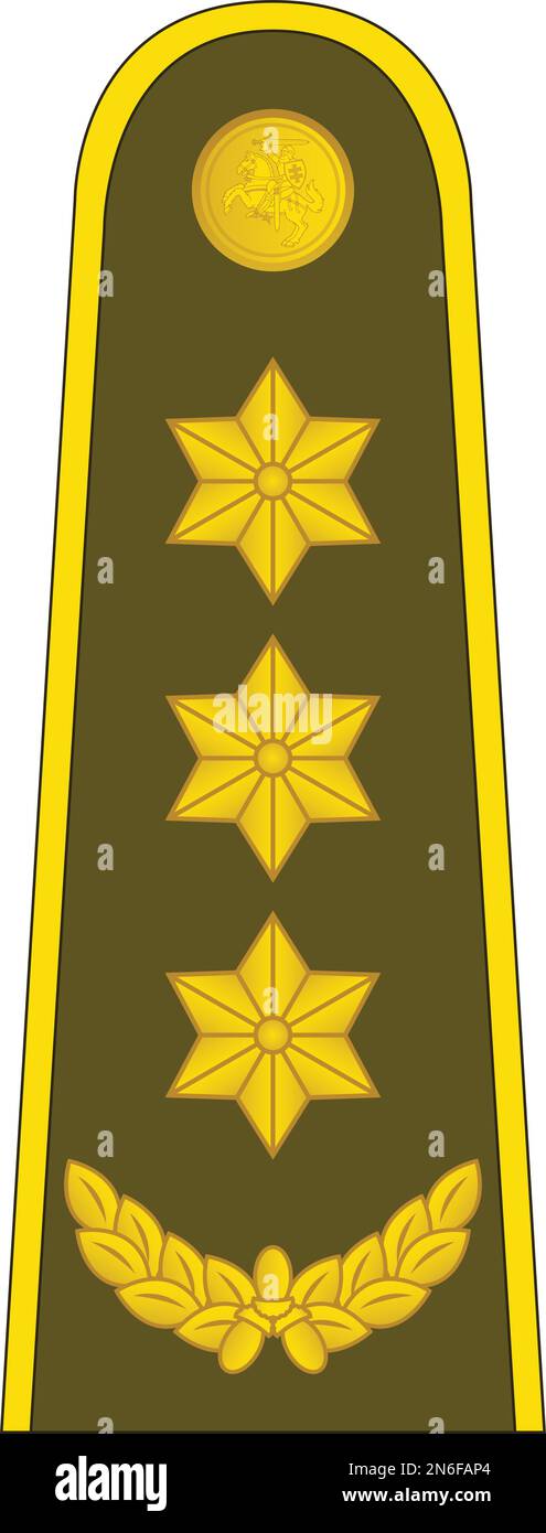 Shoulder pad military officer insignia of the Lithuania PULKININKAS ...