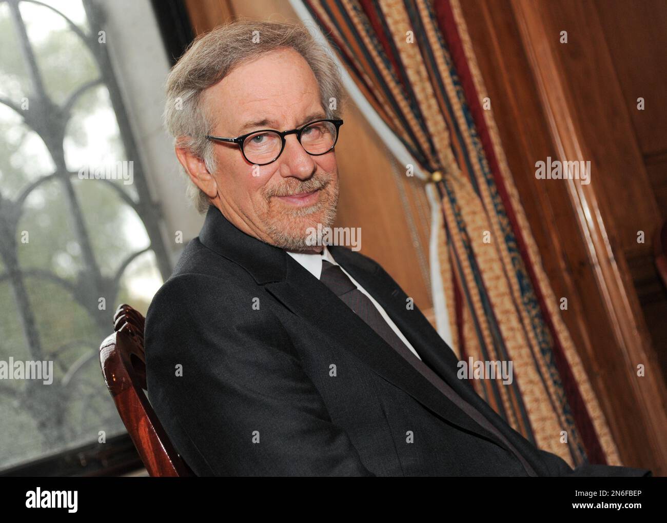 Filmmaker Steven Spielberg poses for a portrait at the Museum of ...