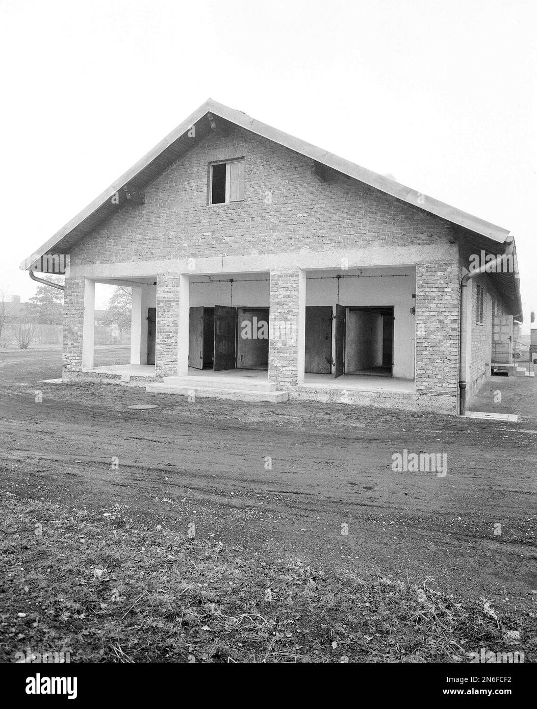 Shown is the entrance to the gas chambers at the former concentration ...