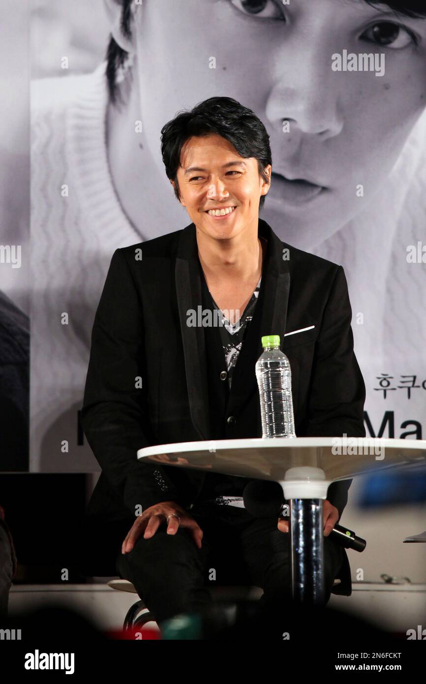 Japanese actor Masaharu Fukuyama attends an open talk during Busan ...