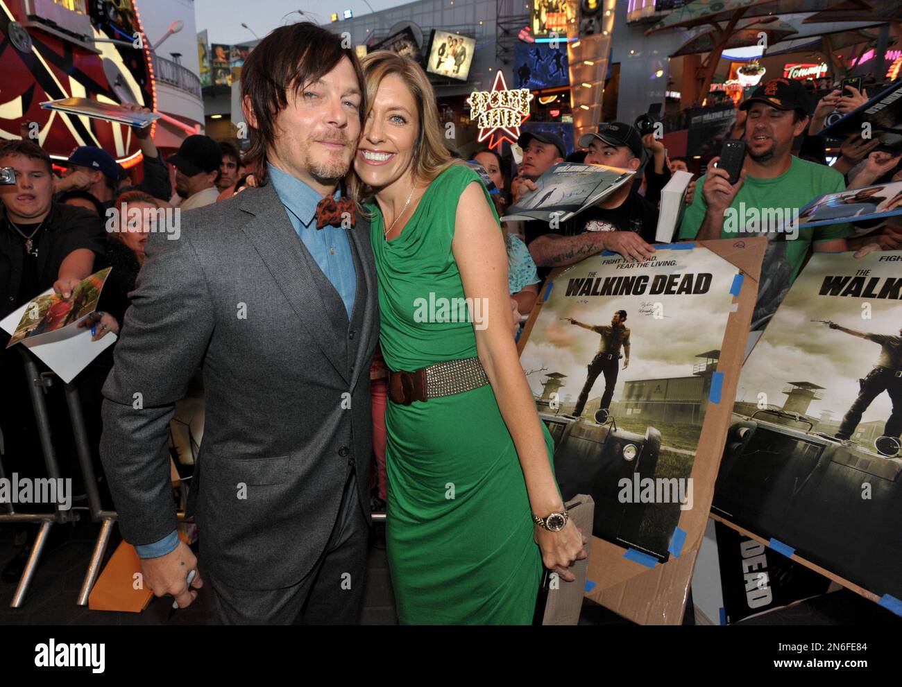 Producer Denise M. Huth and actor Norman Reedus attend AMC's season 4 ...