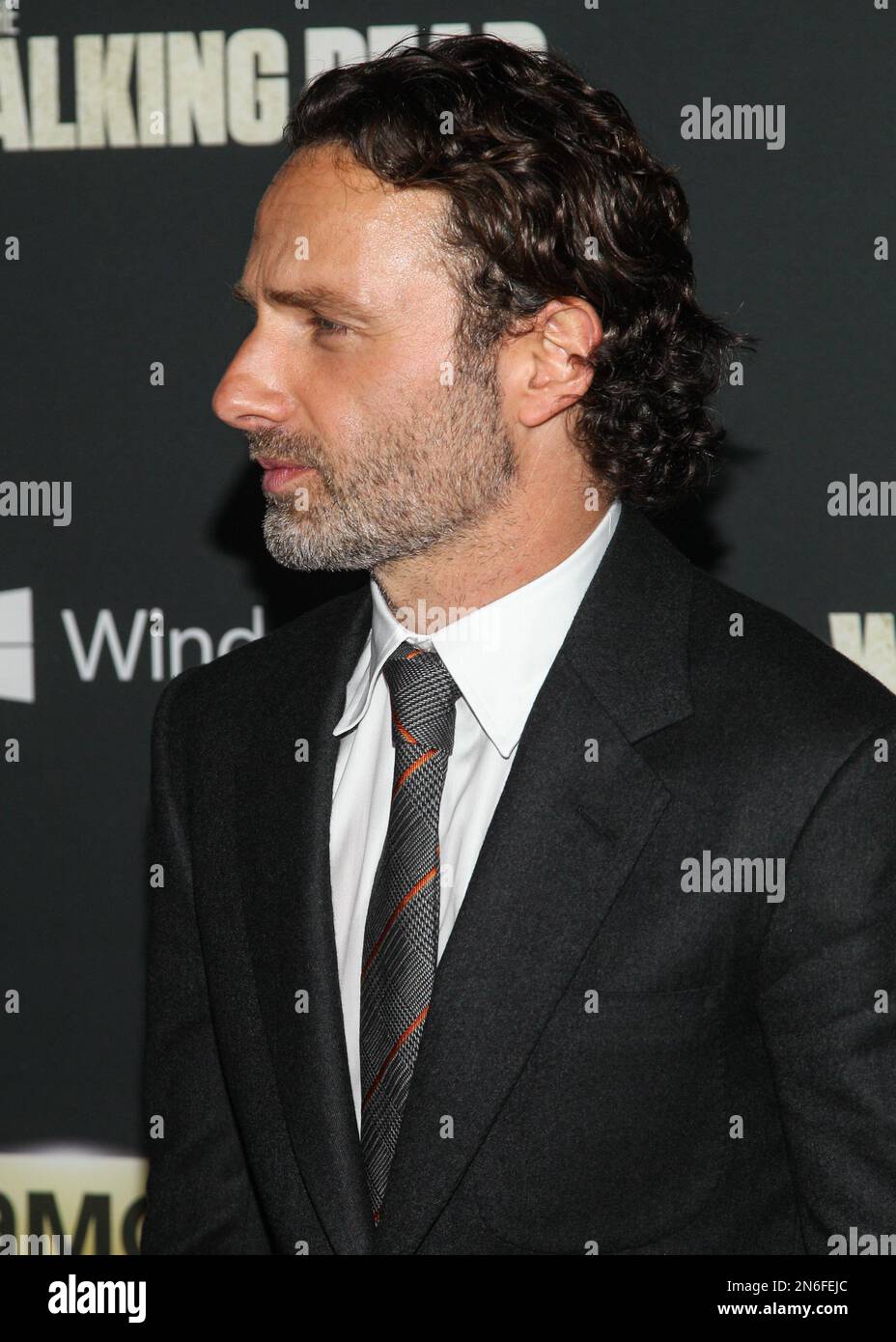 Actor Andrew Lincoln arrives at the season 4 premiere of "The Walking ...