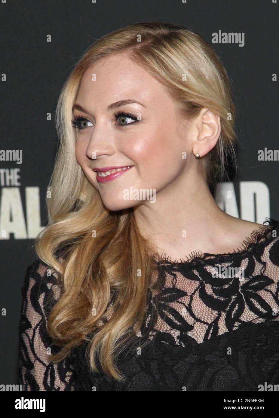 Actress Emily Kinney arrives at the season 4 premiere of "The Walking ...